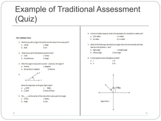 Traditional assessment and non traditional assessment | PPTX ...