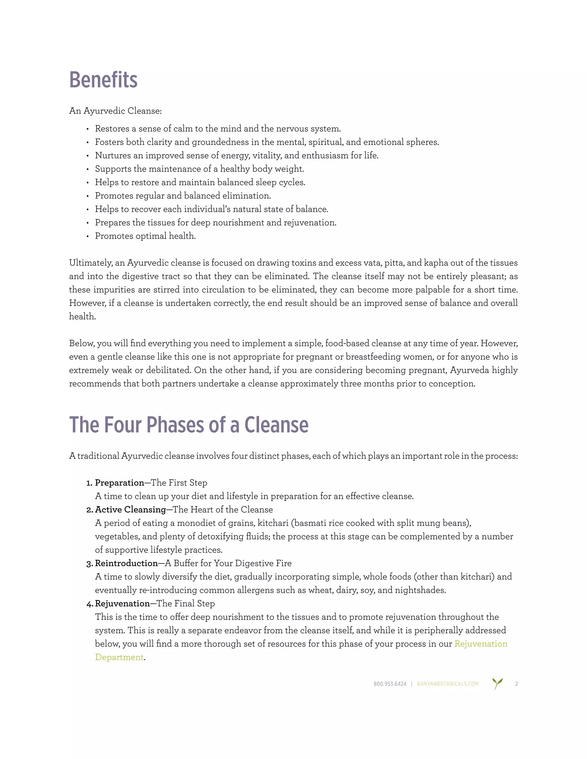 Traditional ayurvedic cleanse | PDF