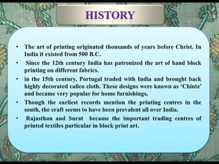Traditional block printing of india | PPTX