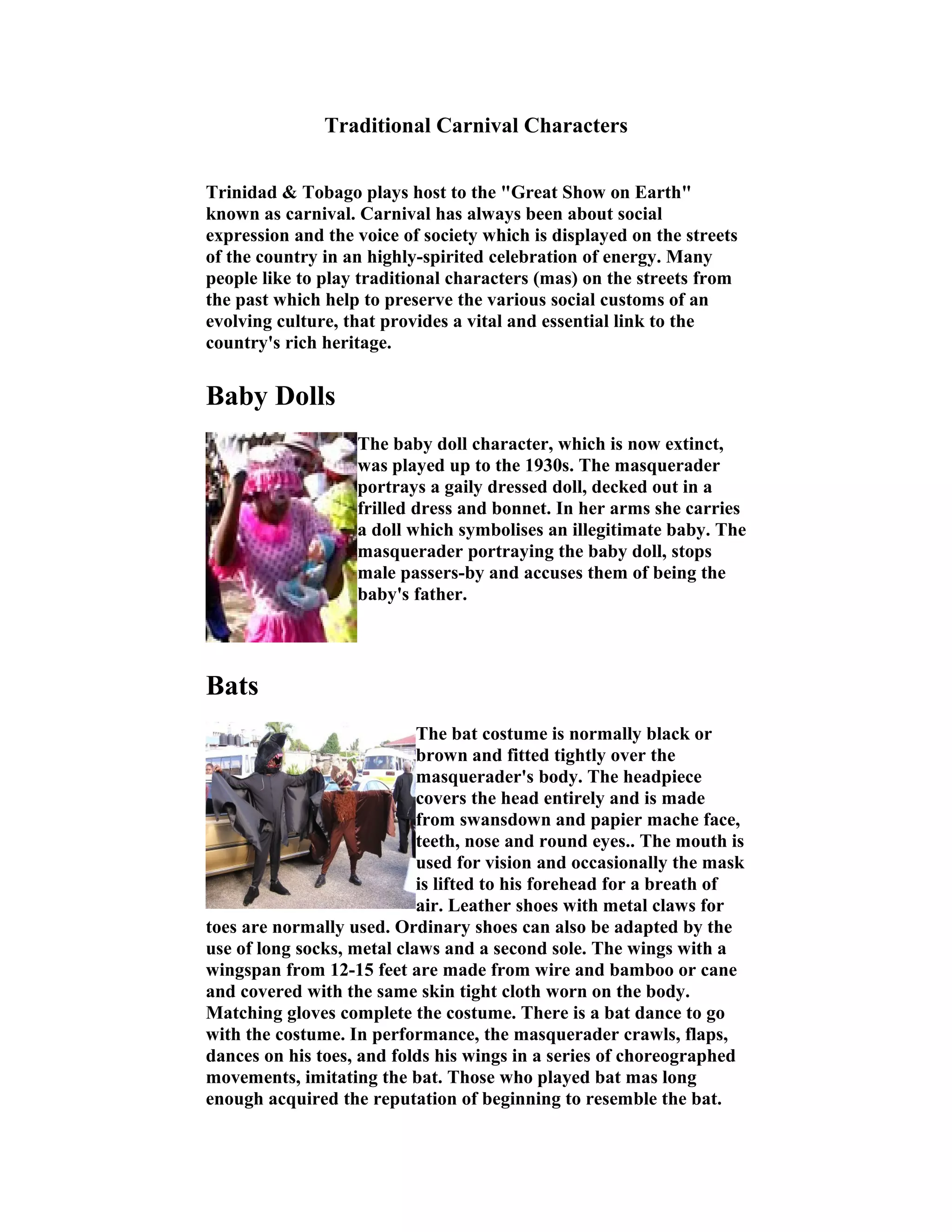 Traditional carnival characters | DOC