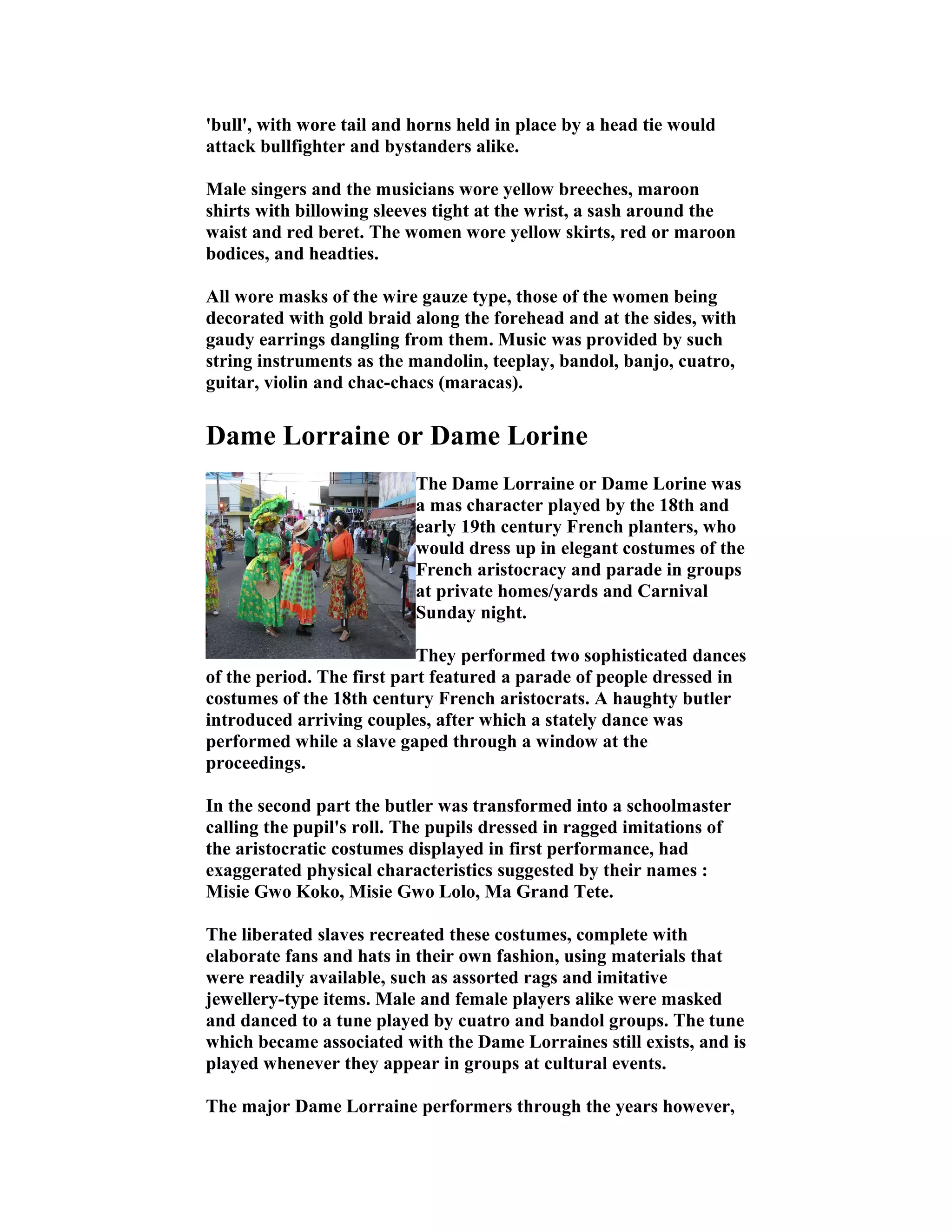 Traditional carnival characters | DOC