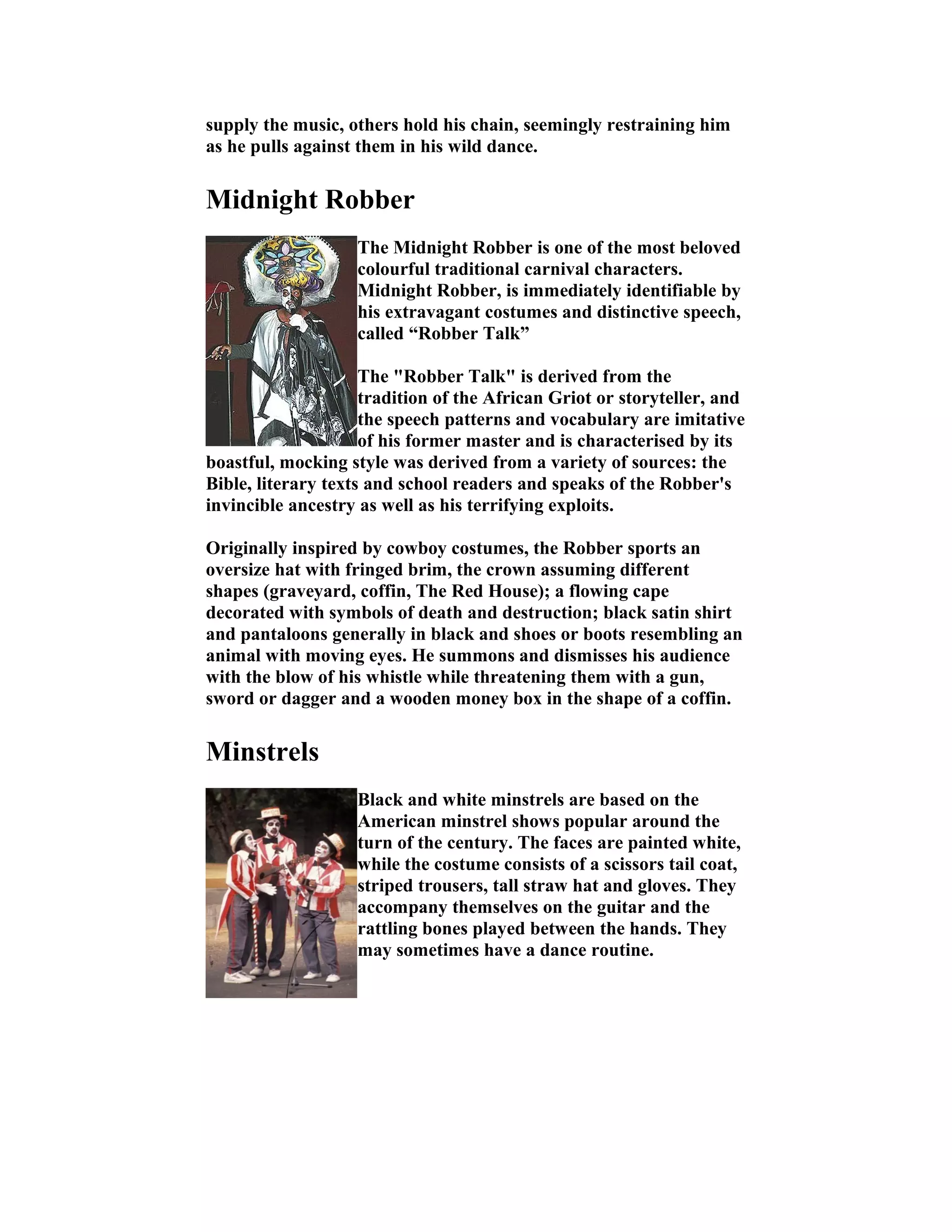 Traditional carnival characters | DOC