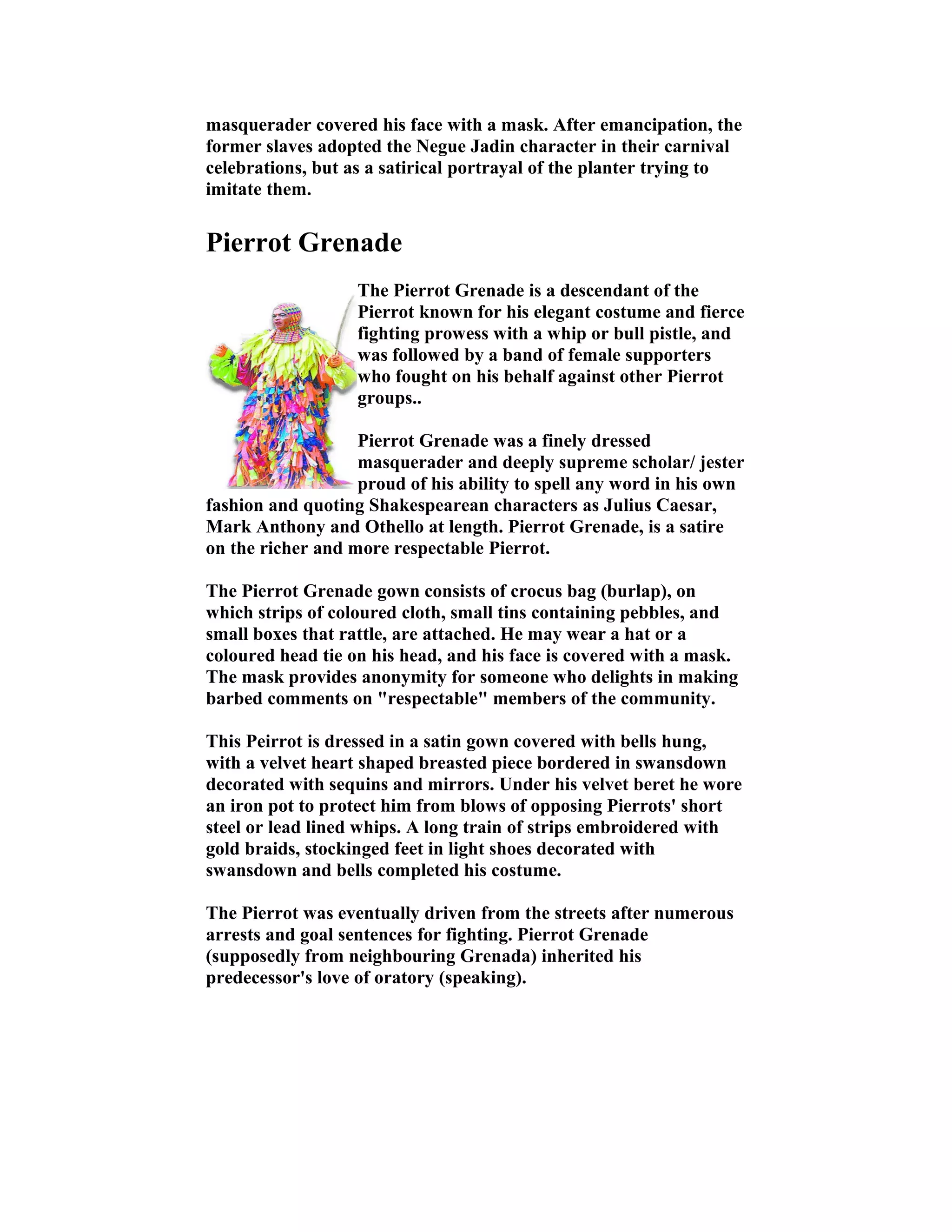 Traditional carnival characters | DOC