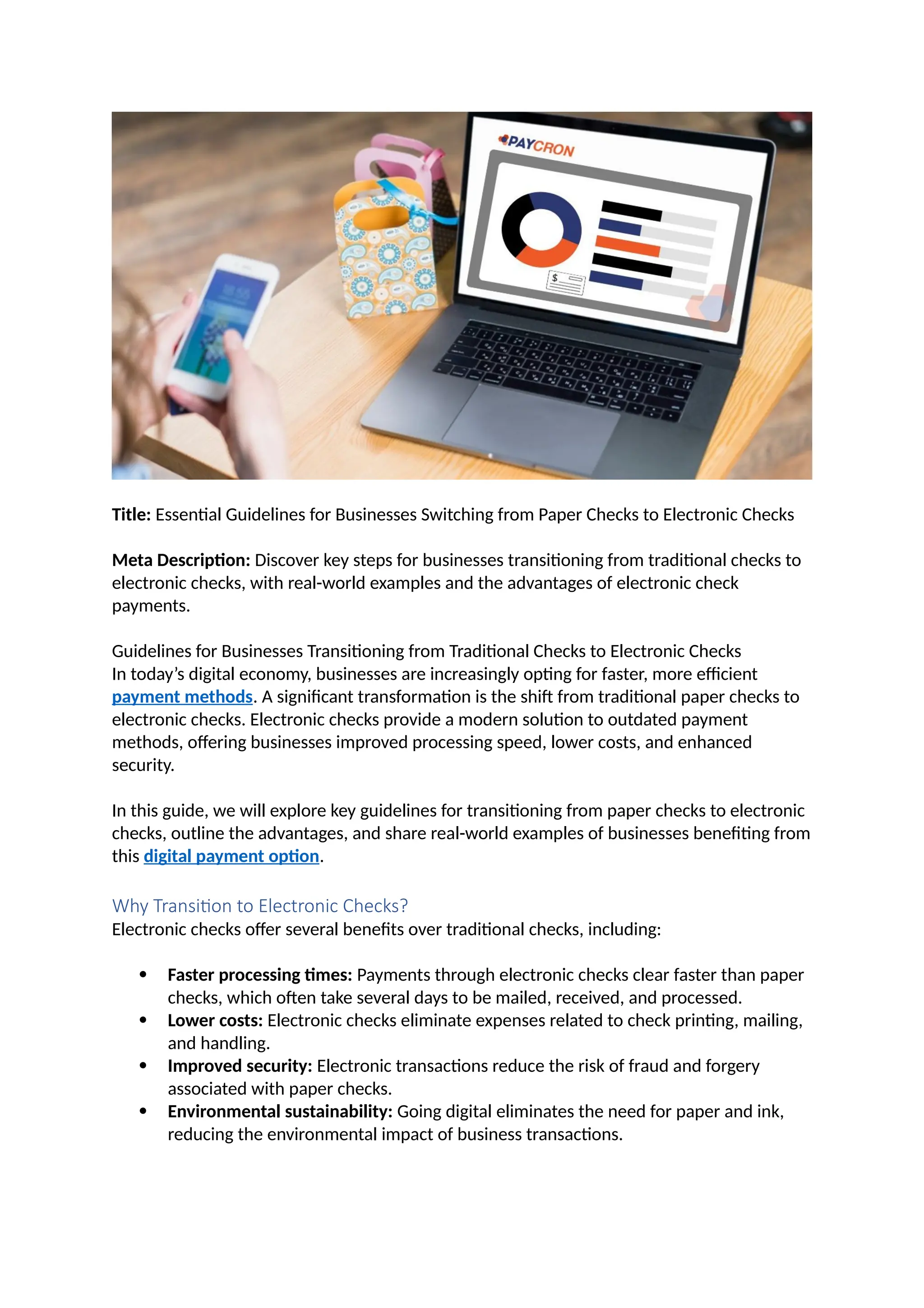 Traditional checks to electronic checks.docx | Free Download