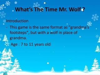 Traditional children games powerpoint | PPTX
