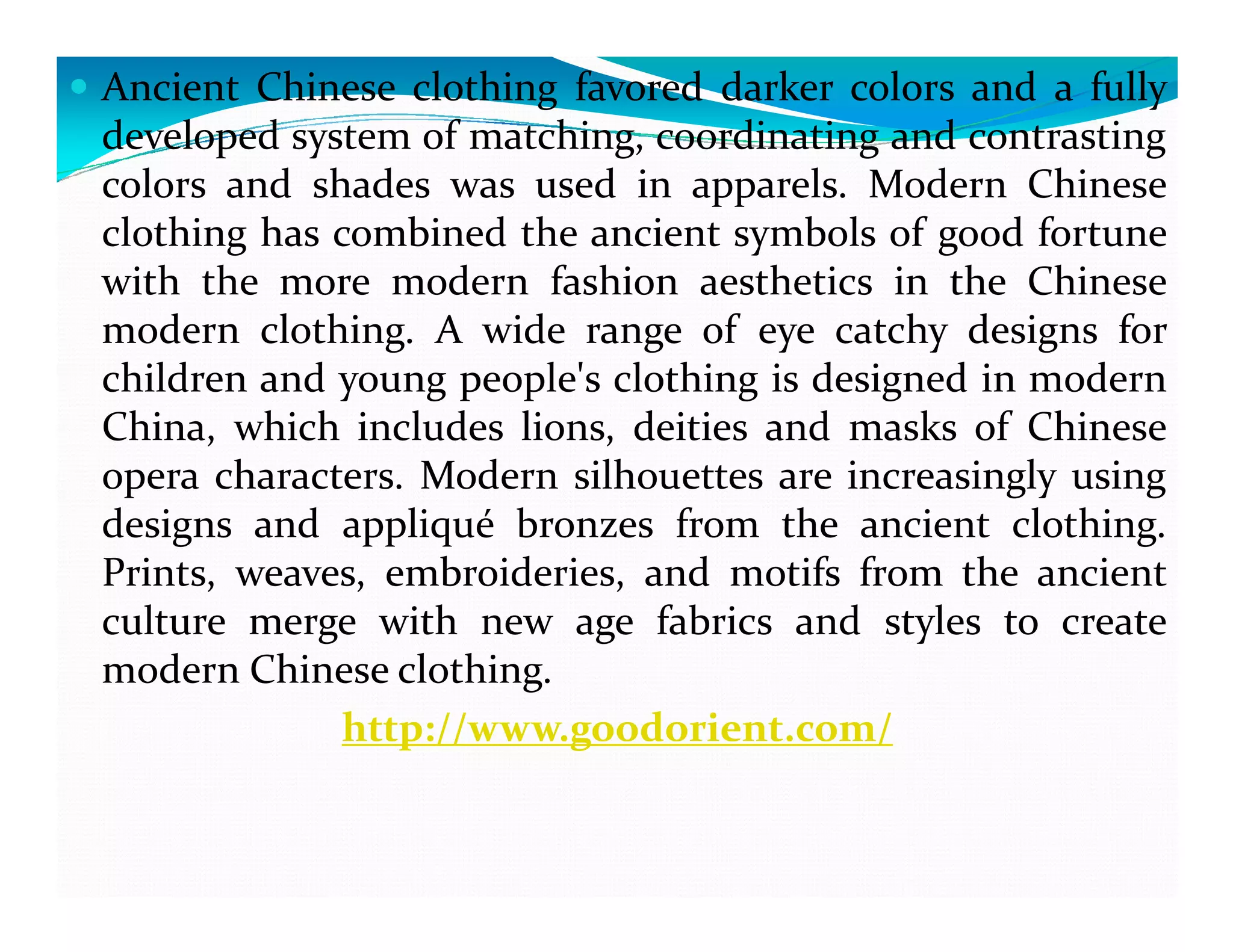 Traditional chinese clothing | PDF