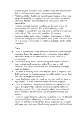 Traditional classroom | DOC