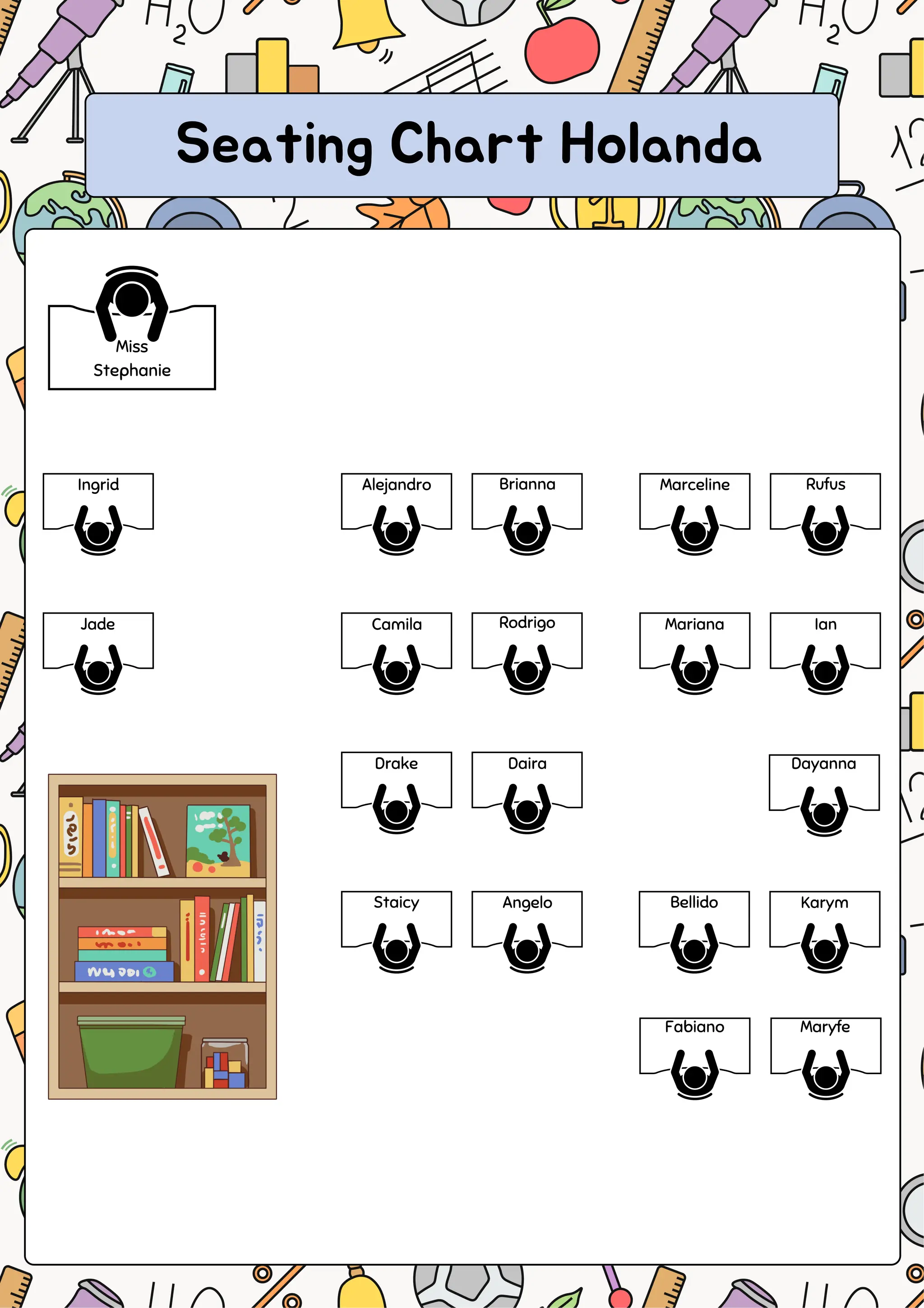 Traditional Classroom Seating Chart Blue and Yellow Doodle Style.pdf