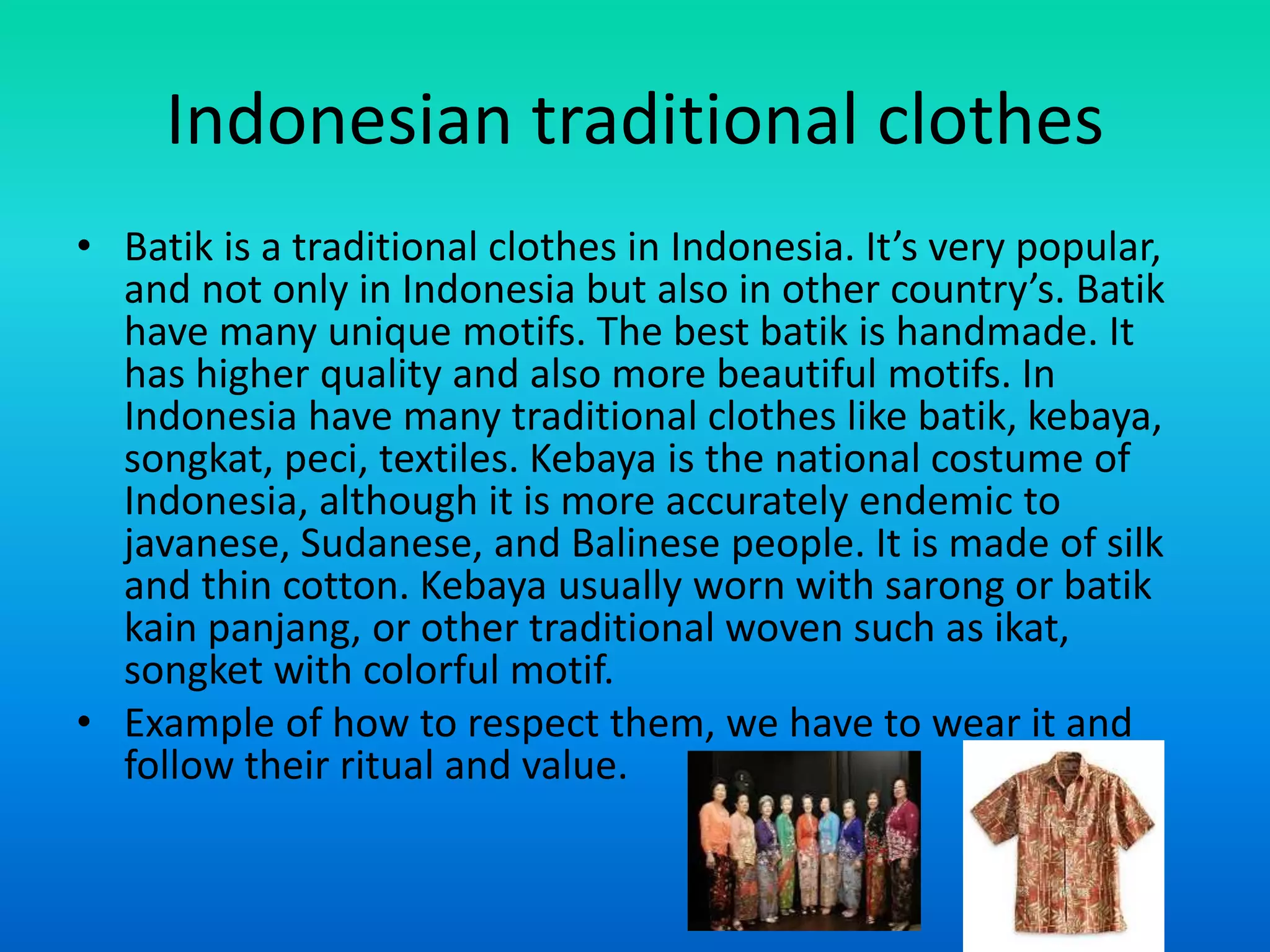 Traditional clothes around the world | PPTX