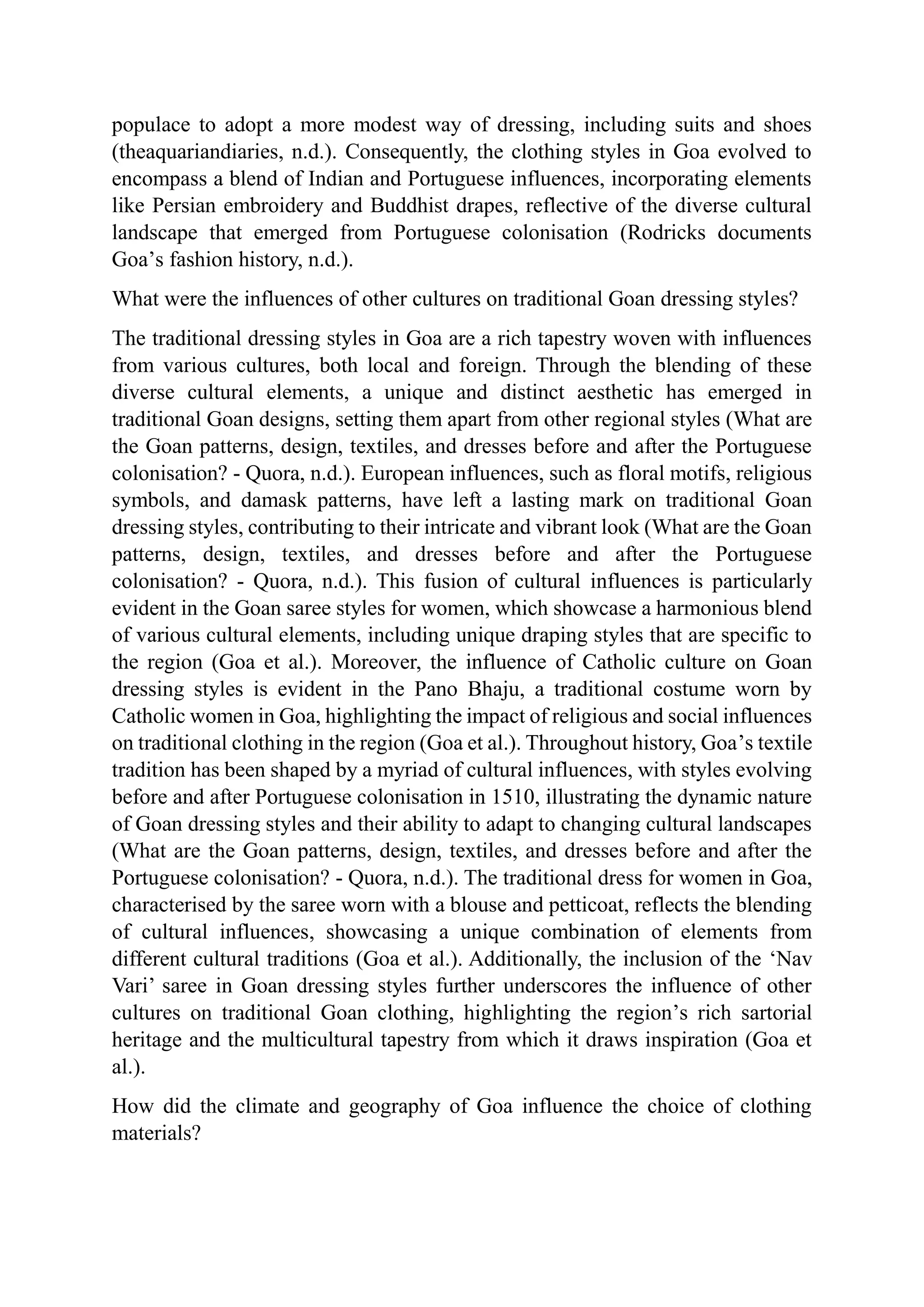 Traditional Clothing and Dressing Styles in Ancient Goa: A Historical ...