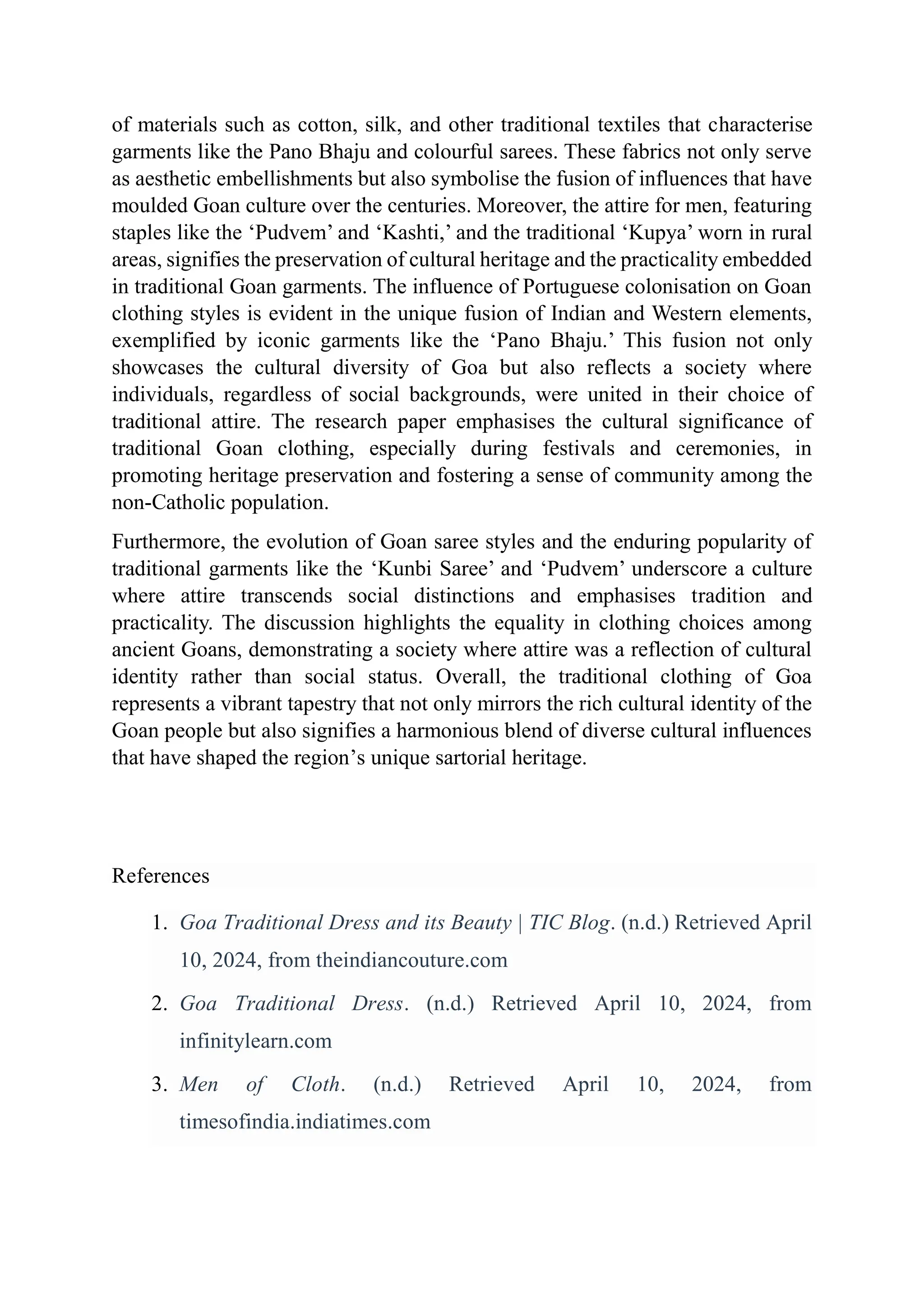 Traditional Clothing and Dressing Styles in Ancient Goa: A Historical ...