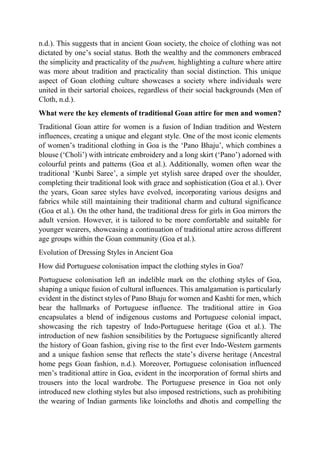 Traditional Clothing and Dressing Styles in Ancient Goa: A Historical ...
