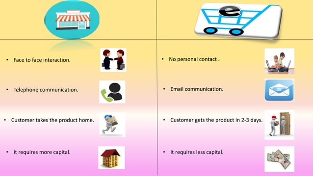 Traditional commerce vs e comm. | PPTX