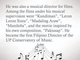 TRADITIONAL COMPOSERS PPT of the Philippines | PPTX
