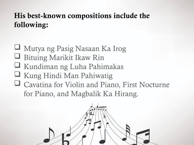 TRADITIONAL COMPOSERS PPT of the Philippines | PPTX