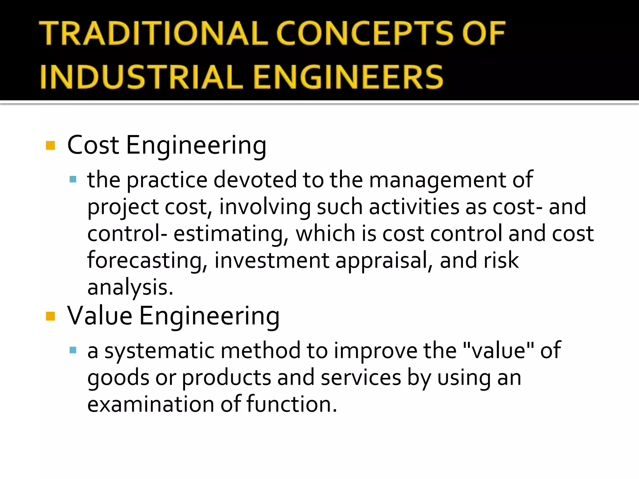 Industrial Engineering Concepts | PPTX