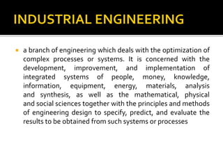 Industrial Engineering Concepts | PPTX