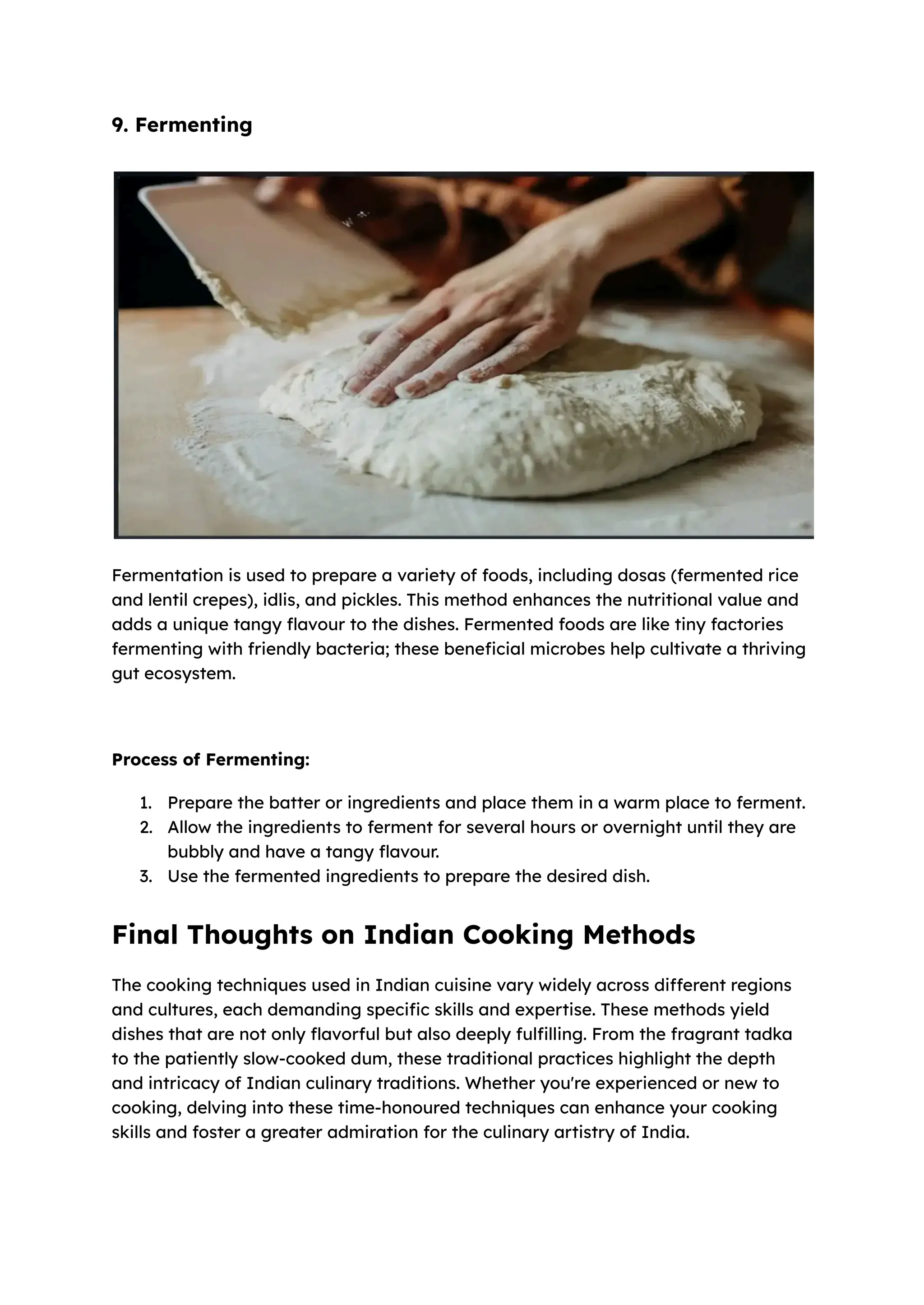 Traditional Cooking Methods in Indian Cuisine | PDF