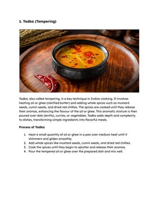 Traditional Cooking Methods in Indian Cuisine | PDF