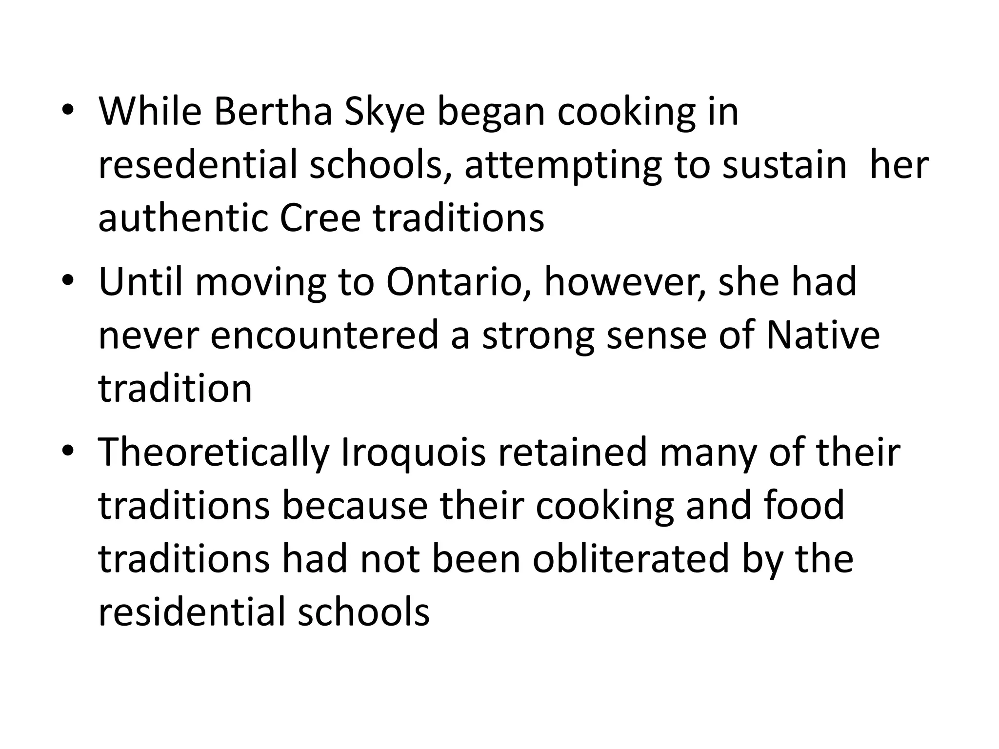 Traditional Cree And Iroquois Foods | PPTX