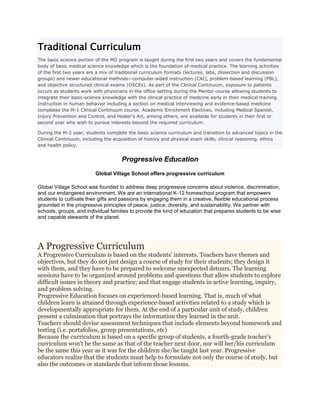 Traditional curriculum | PDF