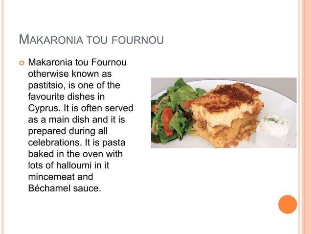 Traditional Cypriot recipes | PPT