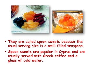 Traditional dishes of cyprus technical school of avgorou | PPTX
