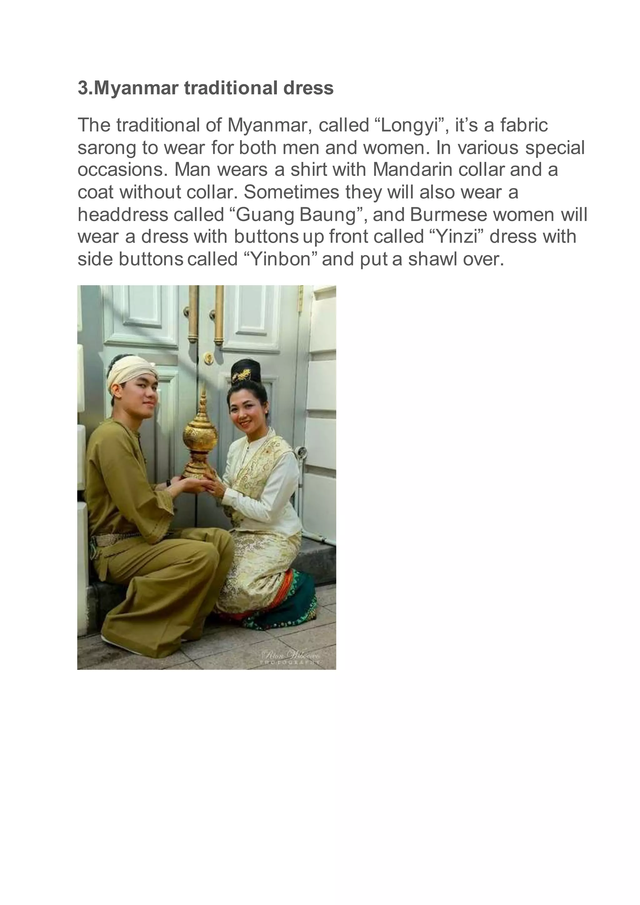 Traditional dress of 10 countries in asean | DOCX