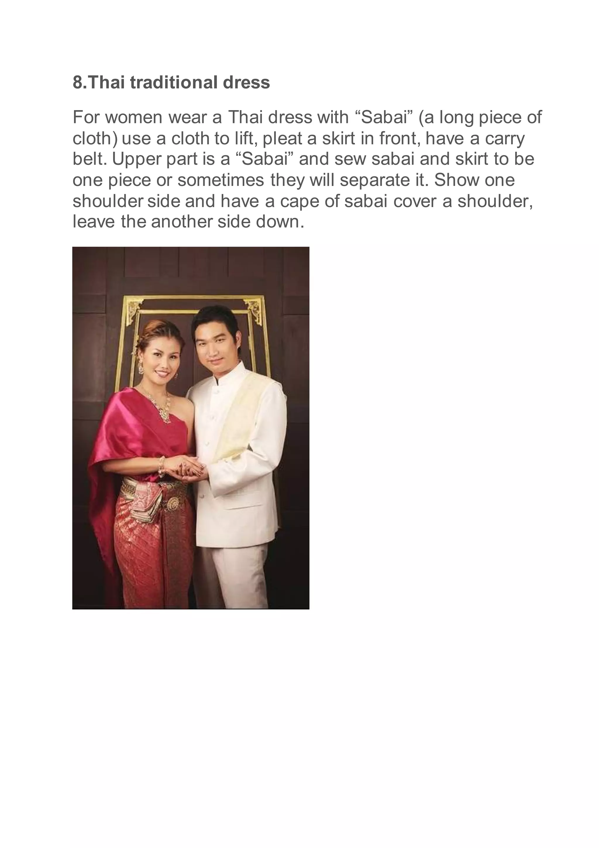 Traditional dress of 10 countries in asean | DOCX