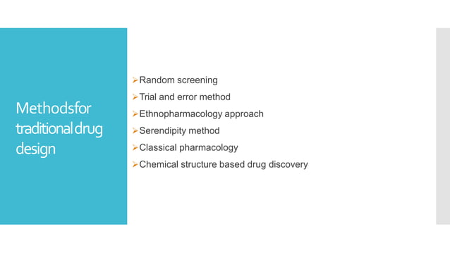 Traditional drug design | PPTX | Herbs and Supplements | Alternative ...