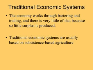 Traditional economy | PPTX