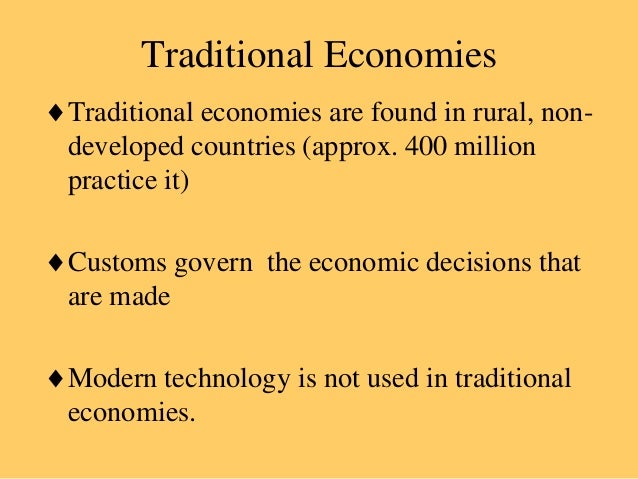Traditional economy