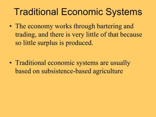 Traditional economy | PPTX
