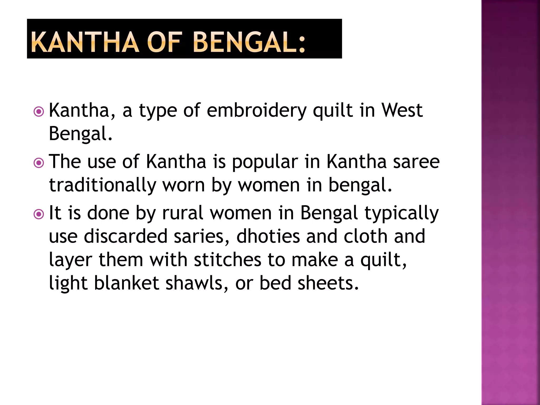 Traditional embroidery of india | PPTX