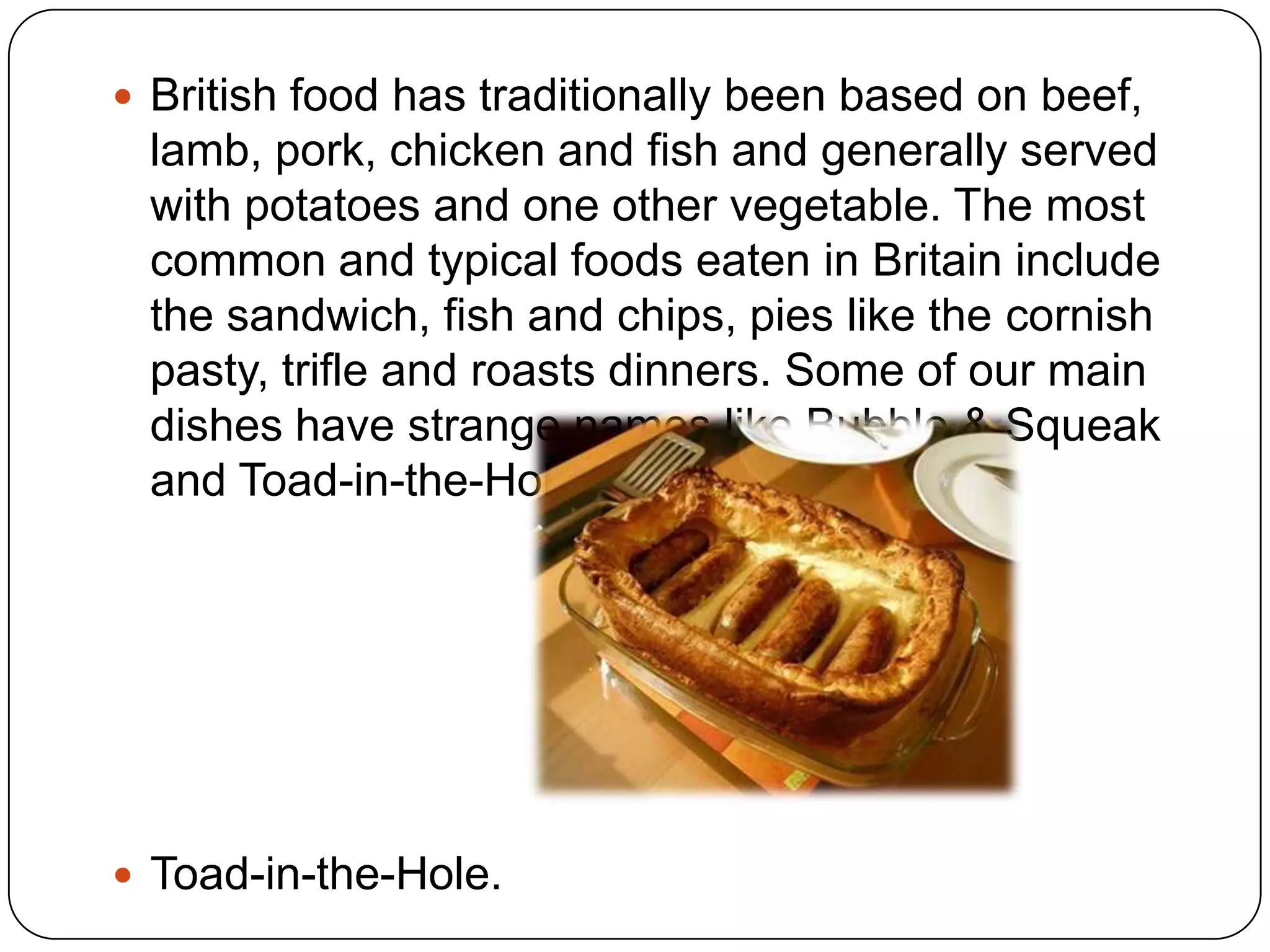 Traditional english food | PPTX