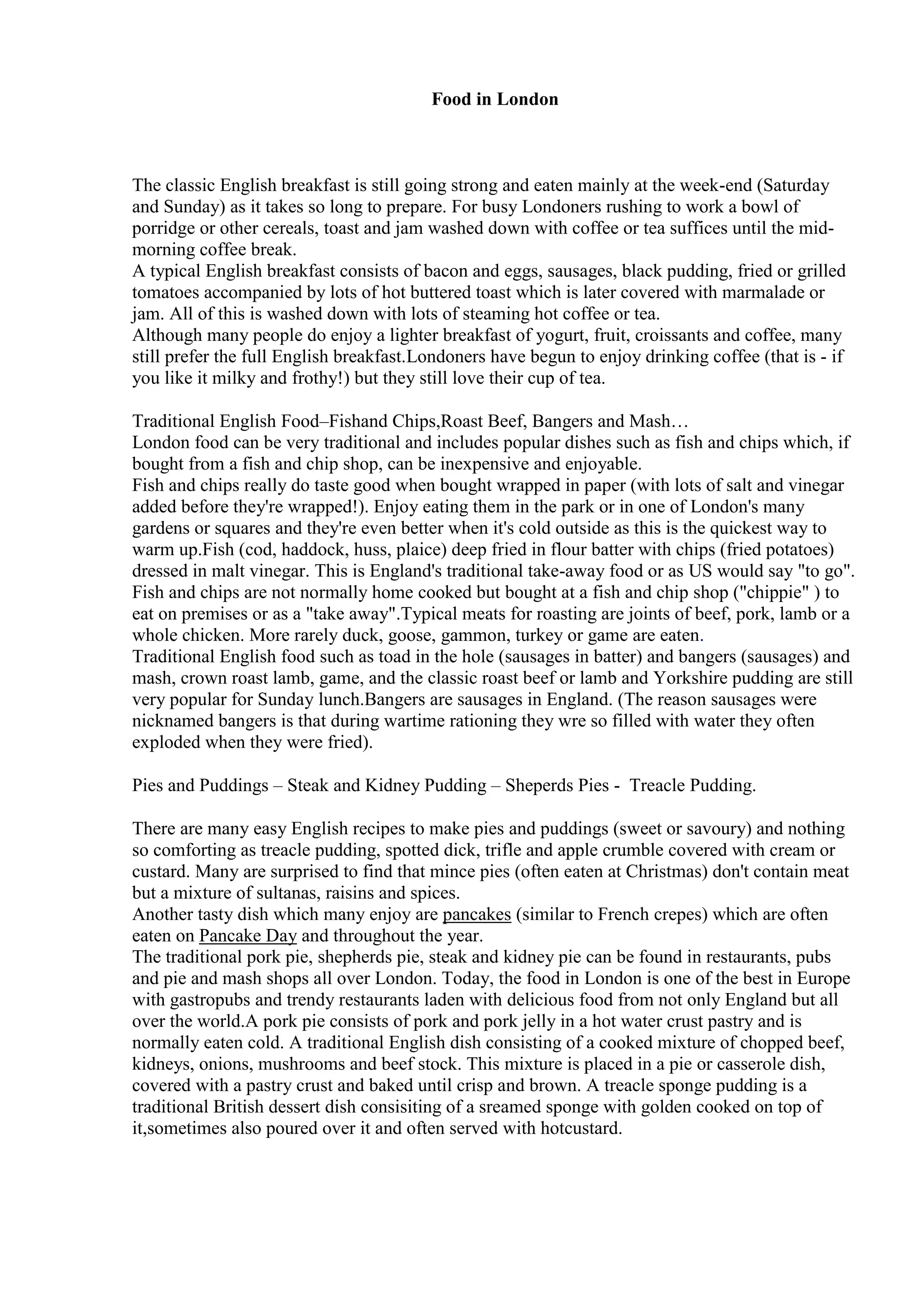 Traditional english,scottish and wales food | DOCX