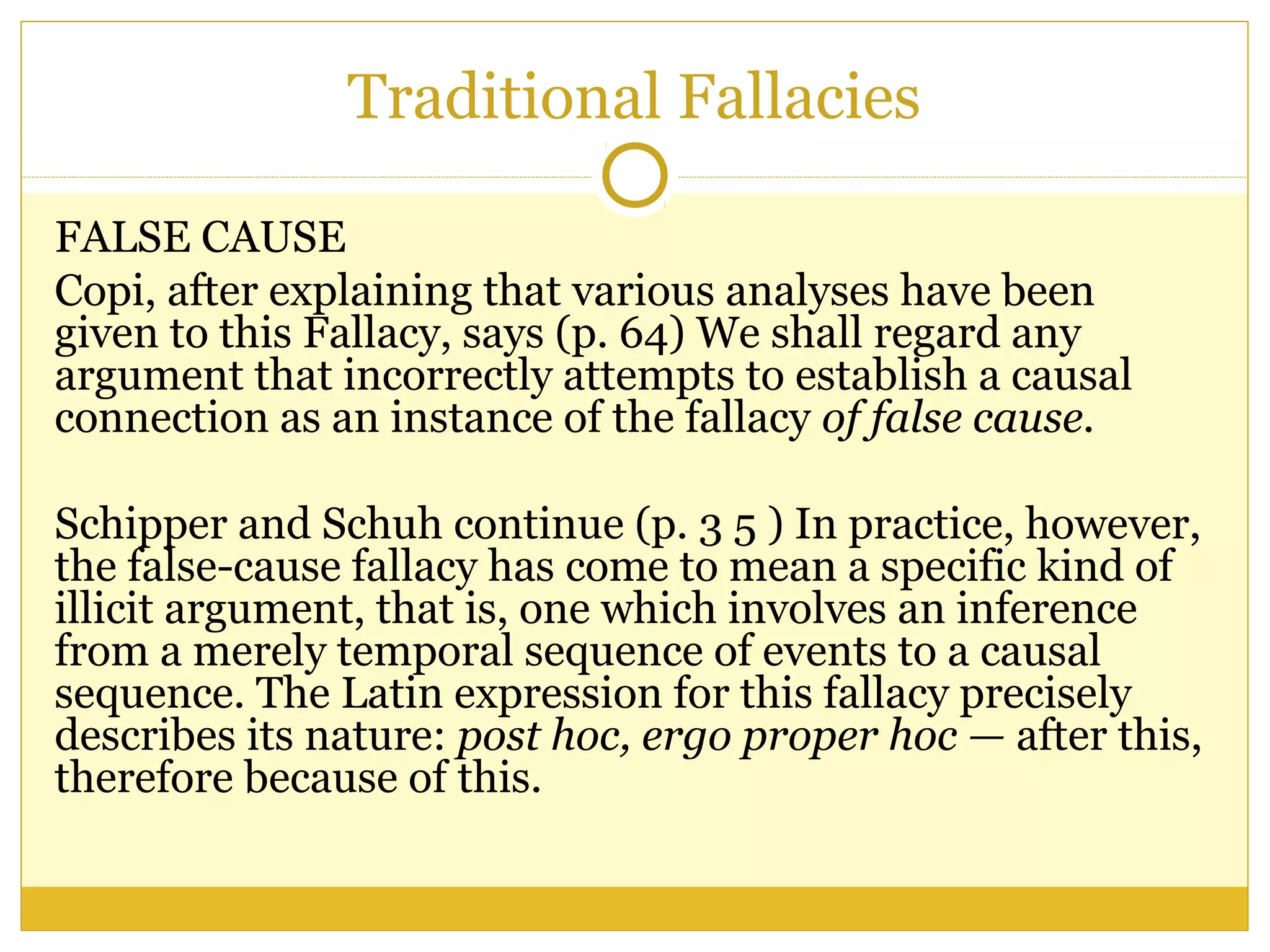 Traditional fallacies hamblin | PPT