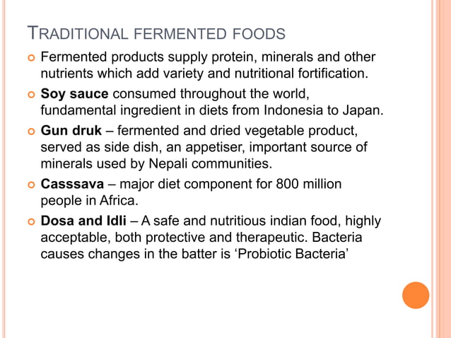 Traditional fermented foods | PPTX | Cooking | Food & Drink
