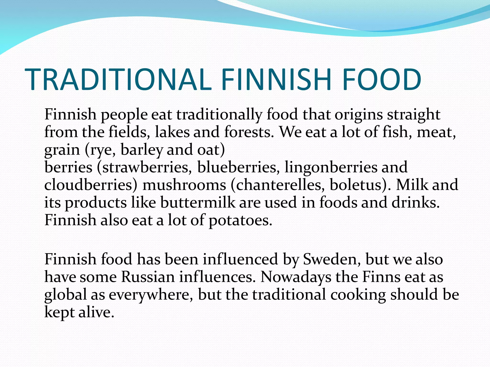 Traditional Finnish Food | PDF