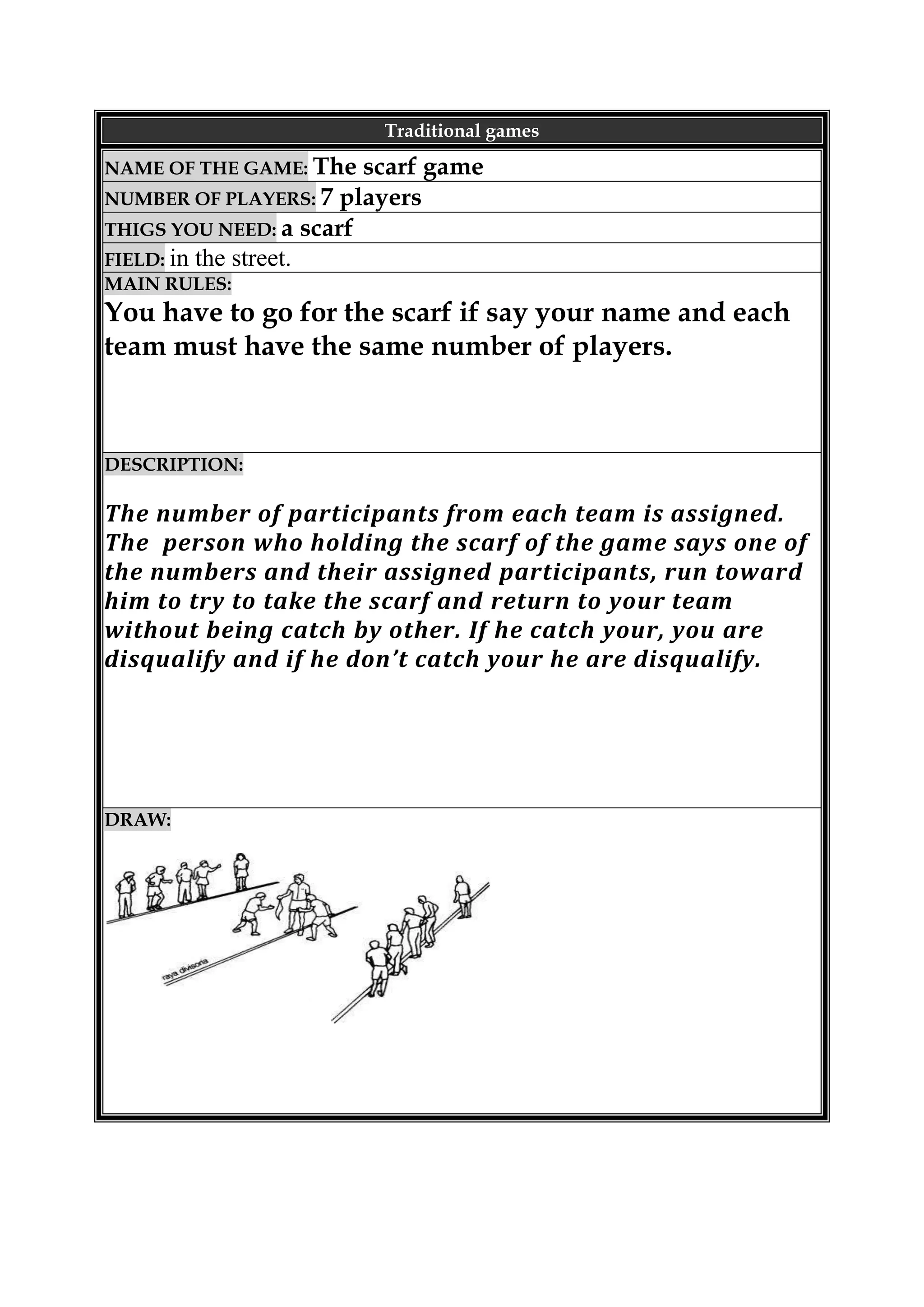 Traditional game | DOCX