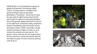 Traditional games- CYPRUS | PPT