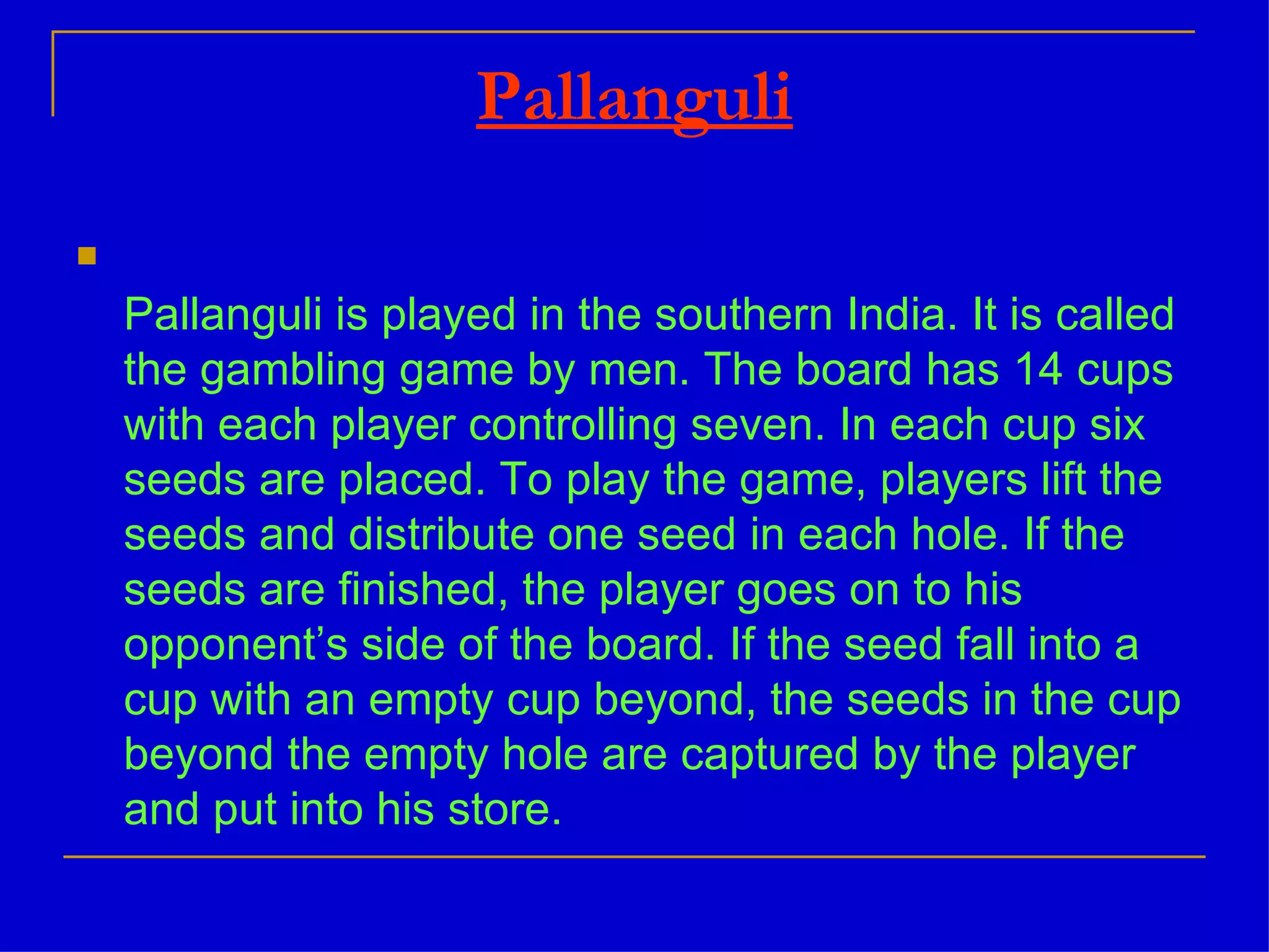 Traditional games of India | PPT