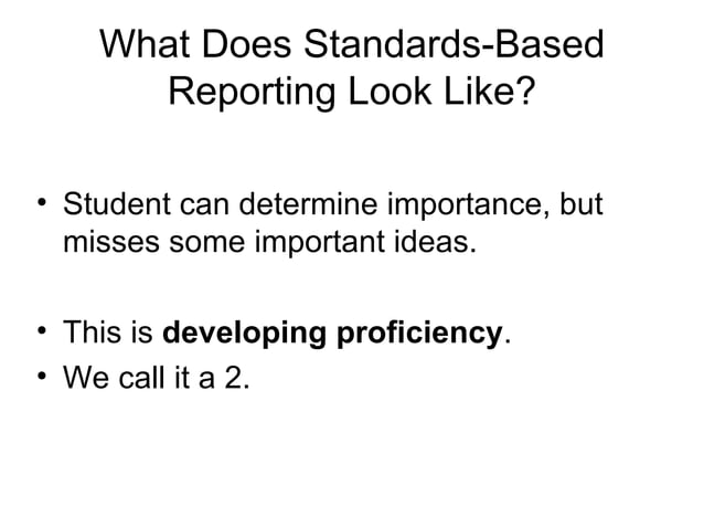 Traditional grading and standards based reporting | PPT | Educational ...