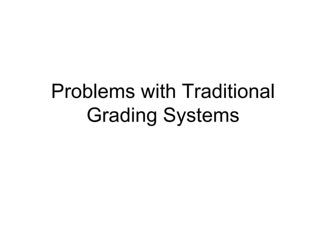 Traditional grading and standards based reporting | PPT | Educational ...