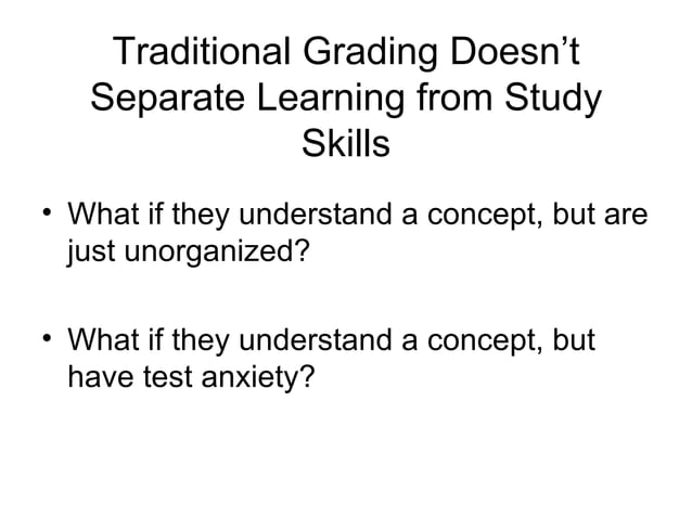 Traditional grading and standards based reporting | PPT | Educational ...