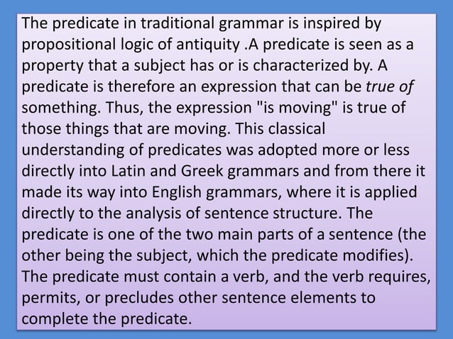 Traditional grammar | PPT