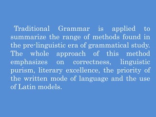 Traditional grammar | PPTX