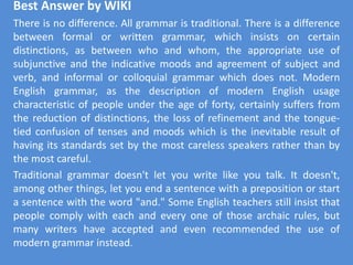 Traditional grammar | PPTX
