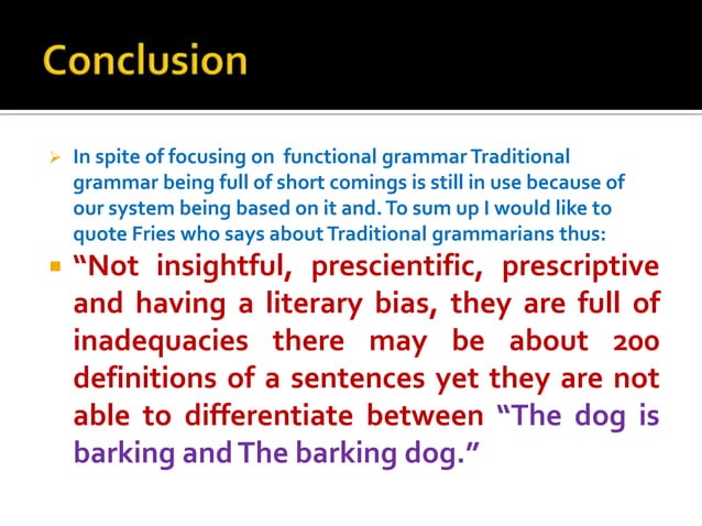 Traditional grammar ppt | PPTX | Education