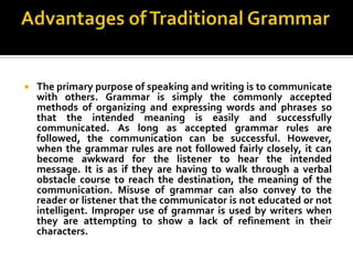 Traditional grammar ppt | PPTX